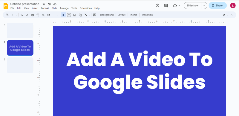 How To Add A Video To Google Slides 